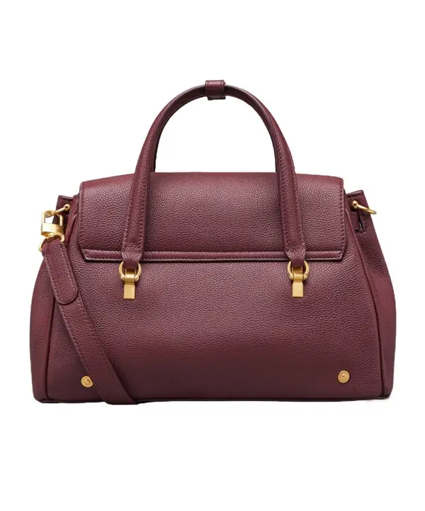 Thom Browne Small Bolton Pebbled Leather Tote Bag