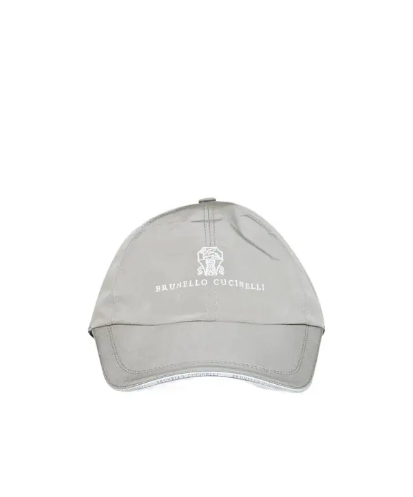 Brunello Cucinelli Embroidered Baseball Cap - Gray