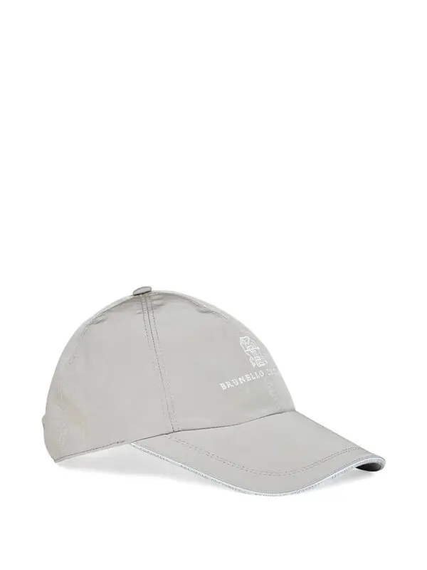 Brunello Cucinelli Embroidered Baseball Cap - Gray