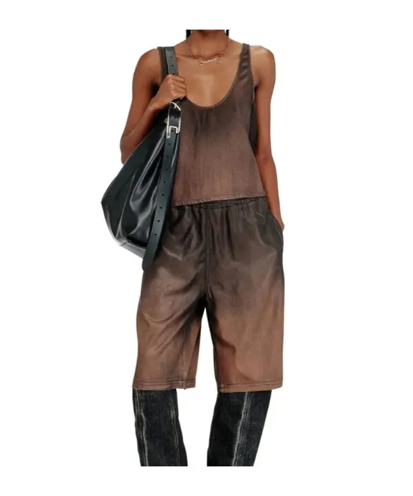 DIESEL® D-line Leather Shoulder Bag