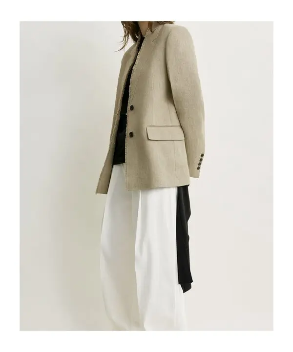 TOTEME Raw Lapel Jacket - Beige