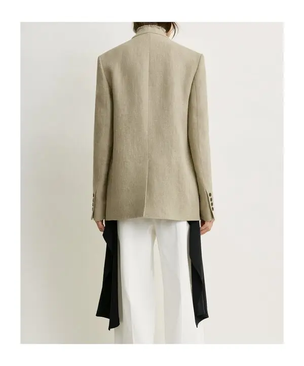 TOTEME Raw Lapel Jacket - Beige