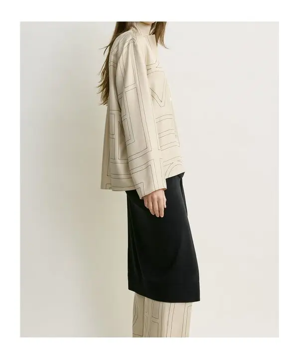 TOTEME Monogram Silk Pj Top - Nude