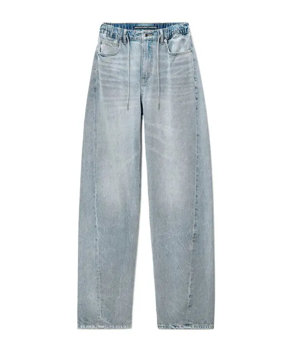 Alexander Wang Logo Patch Balloon Jeans - Gray