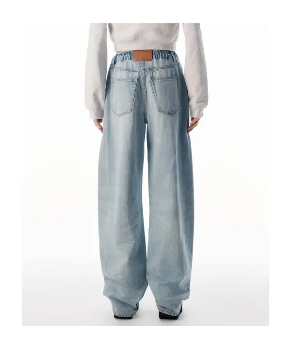 Alexander Wang Logo Patch Balloon Jeans - Gray