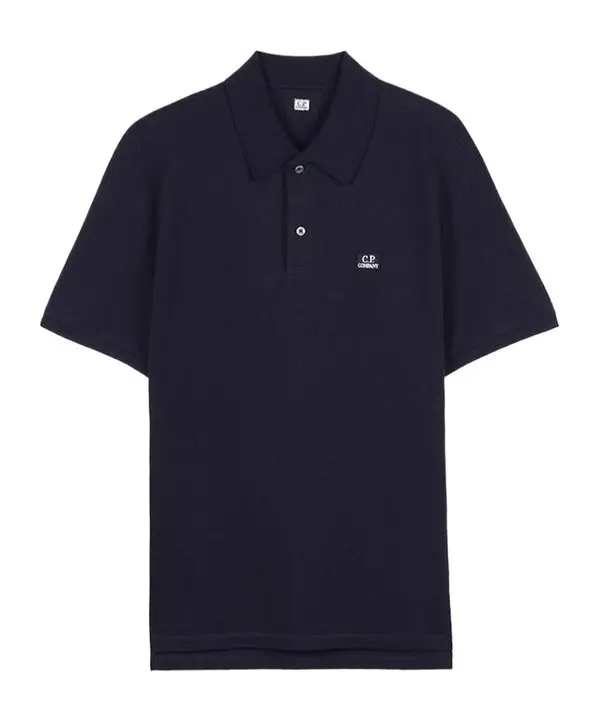 C.P. COMPANY Short-sleeve Point-collar Cotton Polo Shirt