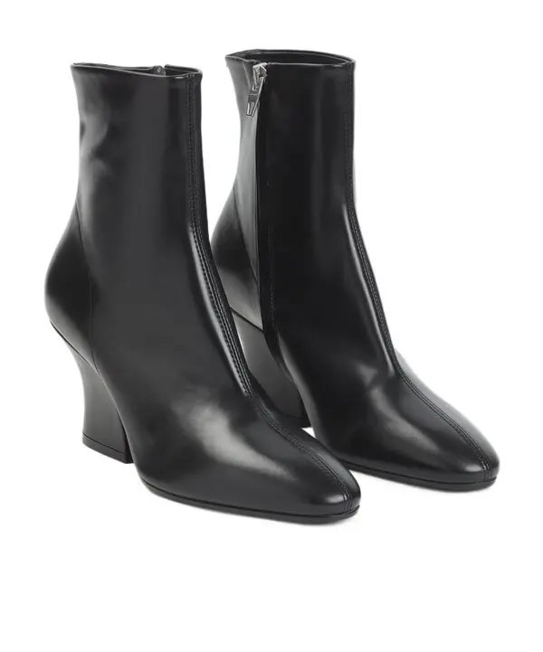 JIL SANDER Lune Mid Heel Ankle Boots