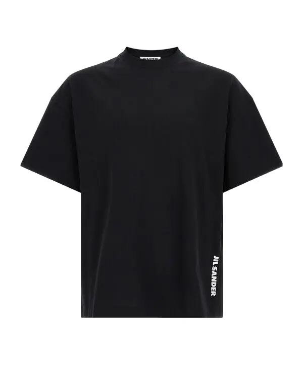 JIL SANDER Logo Print Relaxed T-shirt - White/black