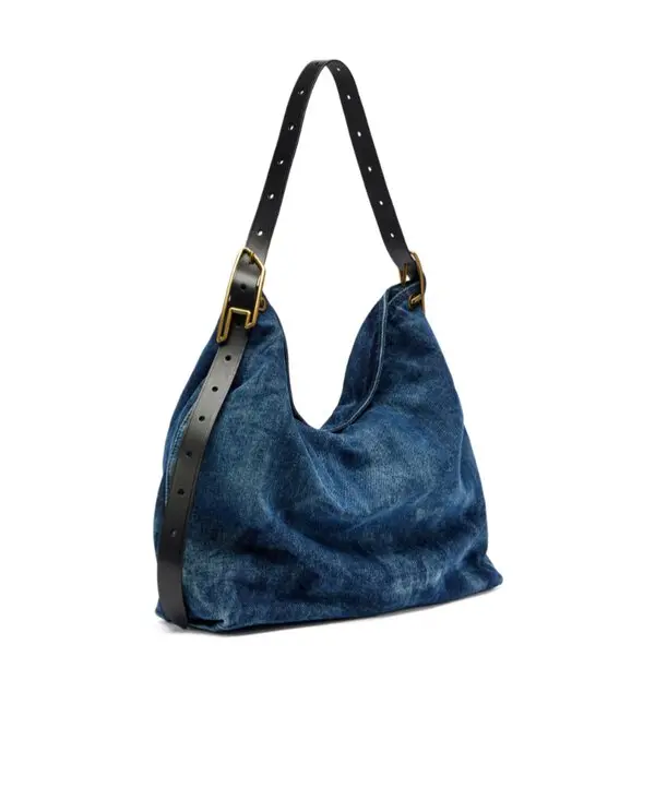 DIESEL® D-line Denim Shoulder Bag - Medium Blue