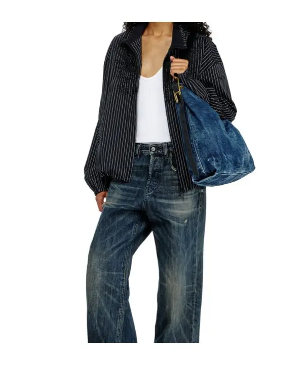 DIESEL® D-line Denim Shoulder Bag - Medium Blue