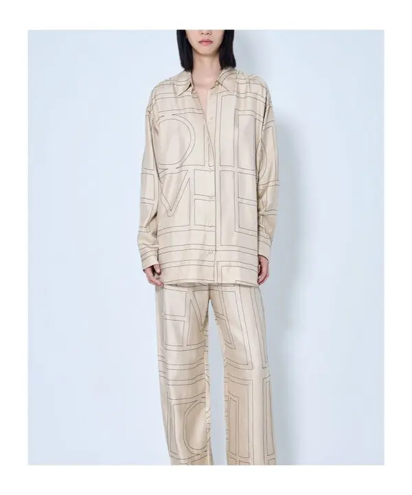 TOTEME Classic Embroidered Silk Shirt - No