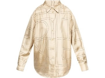 TOTEME Classic Embroidered Silk Shirt - No