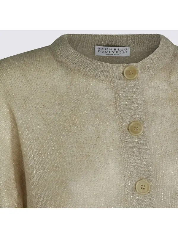 Brunello Cucinelli Long Sleeved Cardigan - Nude