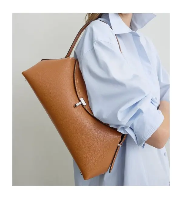 TOTEME T-lock Top Handle Bag - Tan