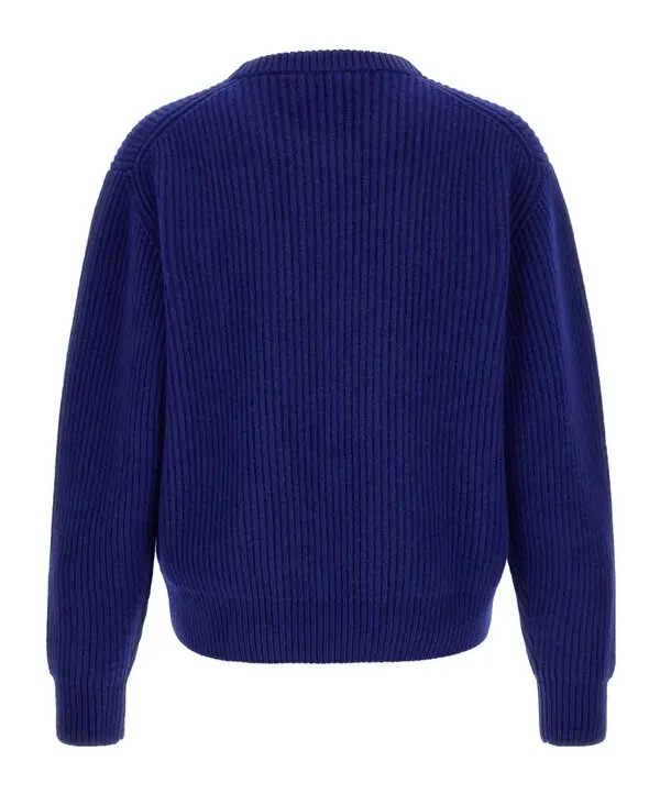 JIL SANDER Fisherman's Rib Knit Crew Neck Sweater