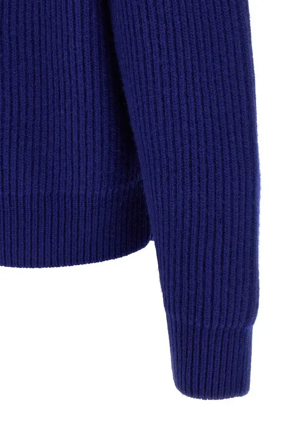JIL SANDER Fisherman's Rib Knit Crew Neck Sweater