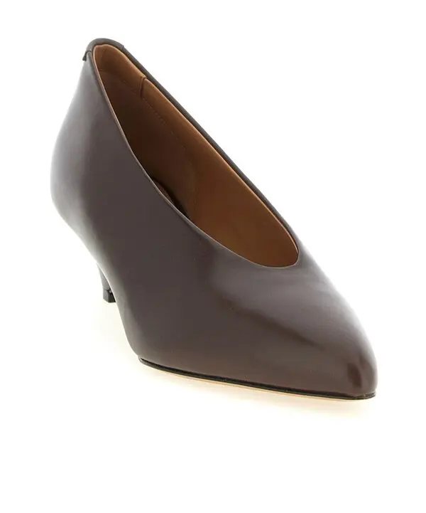 JIL SANDER Arc Pointed Toe Pumps - Brown