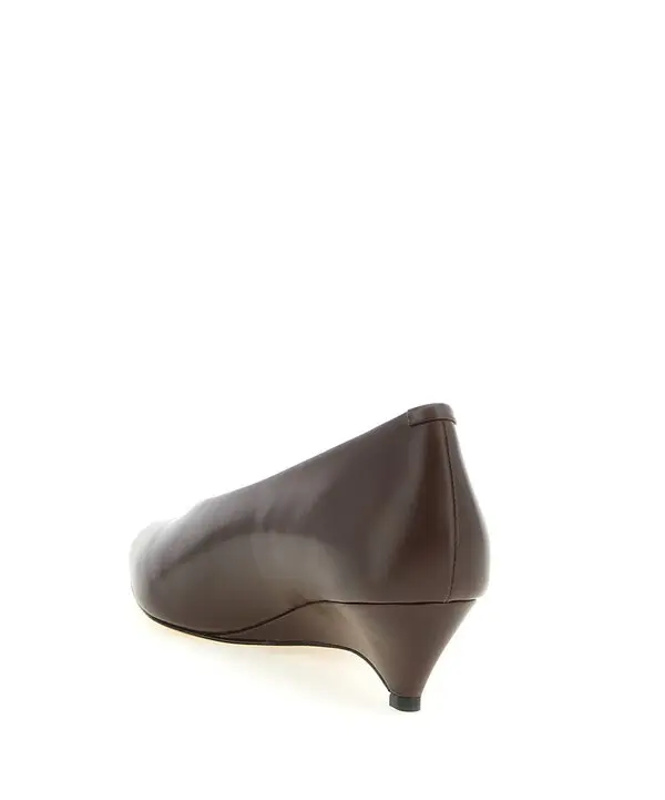 JIL SANDER Arc Pointed Toe Pumps - Brown