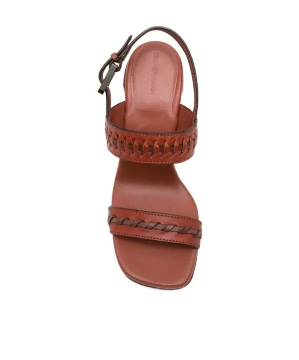 Zimmermann Alchemy Woven Detail Buckled High Heel Sandals - Brown