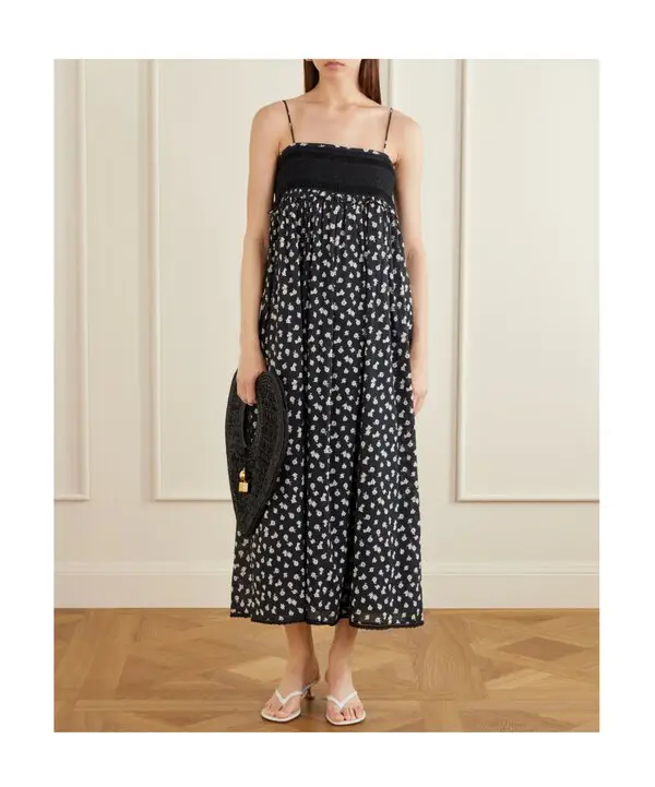Posse Slip Dress With Floral Print And Lace Details
