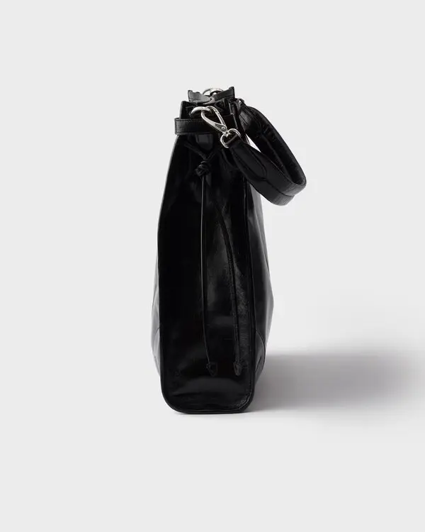 Prada Bonnie Leather Shoulder Bag - Black