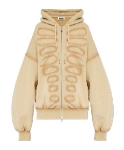 AVAVAV Embossed Zip-up Hoodie - No