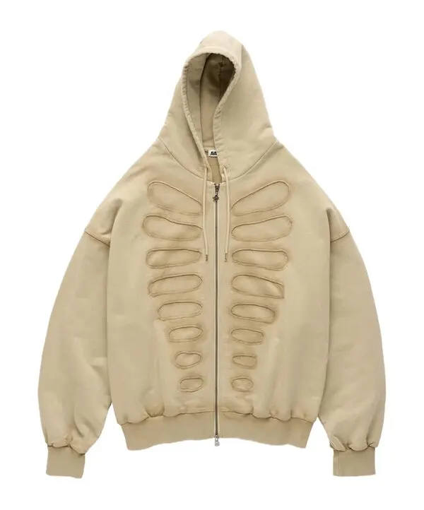 AVAVAV Hooded Zip Sweater With Embroidery