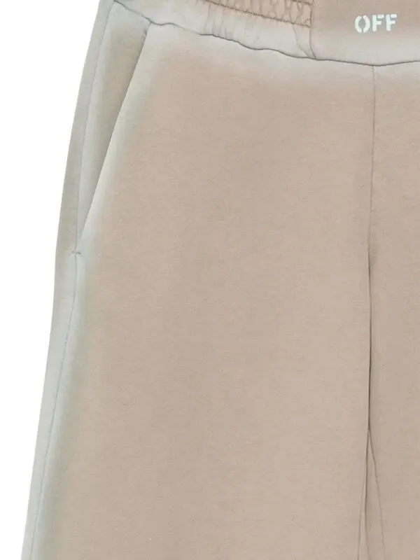 Off-White Wide-leg Cropped Trousers With Logo Detail