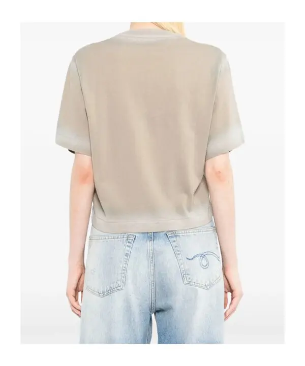 Off-White Spray Effect Logo T-shirt - Beige