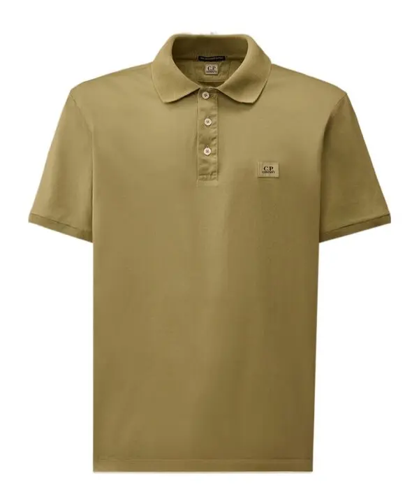 C.P. COMPANY Logo Patch Polo T-shirt