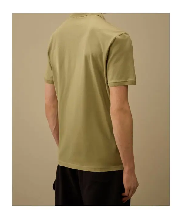 C.P. COMPANY Logo Patch Polo T-shirt