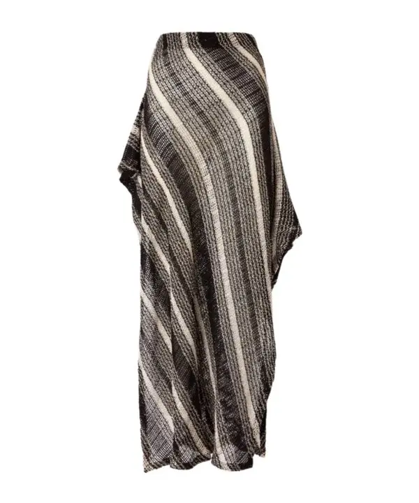 Missoni Striped Embroidered Mesh Skirt