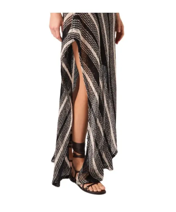 Missoni Striped Embroidered Mesh Skirt