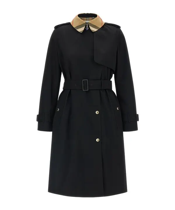Burberry Single-breasted Trench Coat - Black