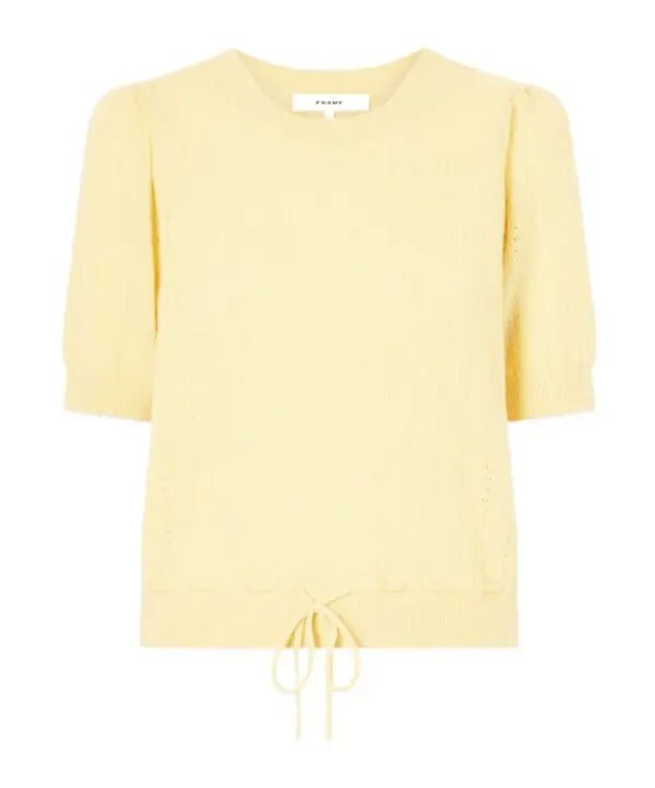 FRAME Charm Drawstring Waist Sweater - Nude