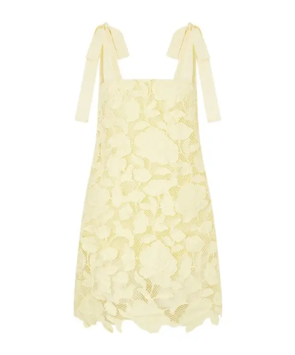 Simkhai Lace Square Neck Mini Dress