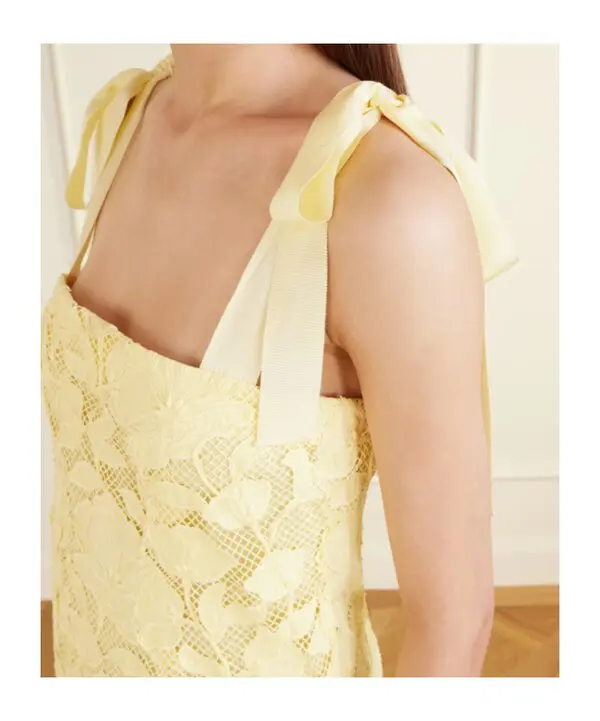 Simkhai Lace Square Neck Mini Dress