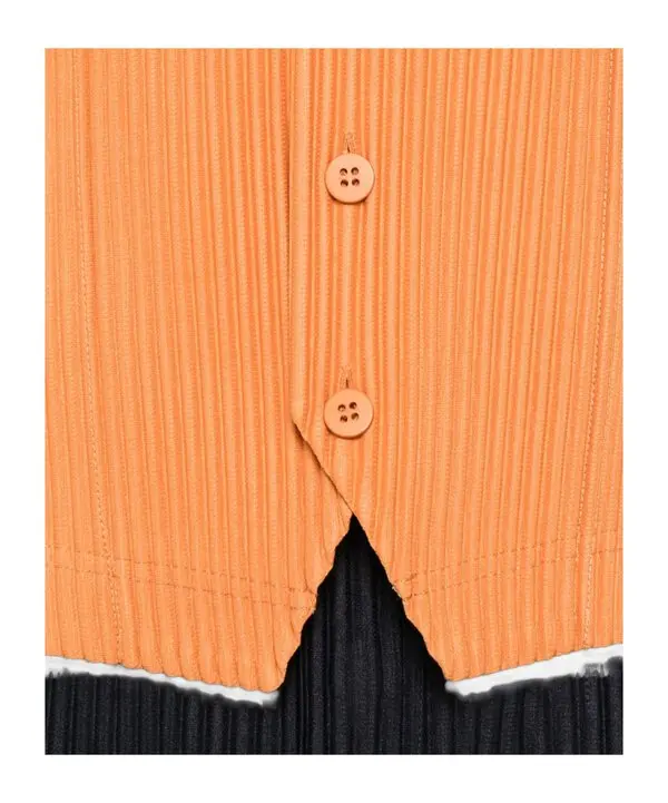 Issey Miyake V-neck Plissé Sweater Vest