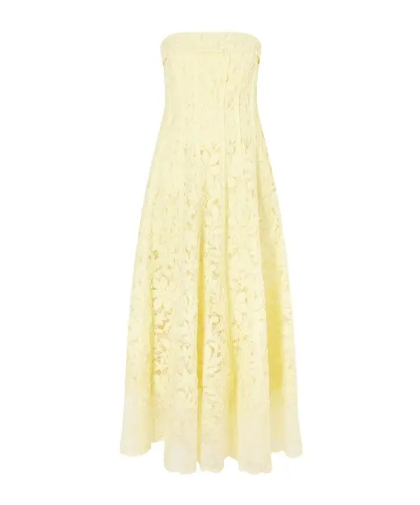 Simkhai Imogen Cotton Lace Midi Dress - Yellow
