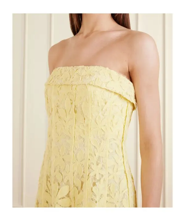 Simkhai Imogen Cotton Lace Midi Dress - Yellow
