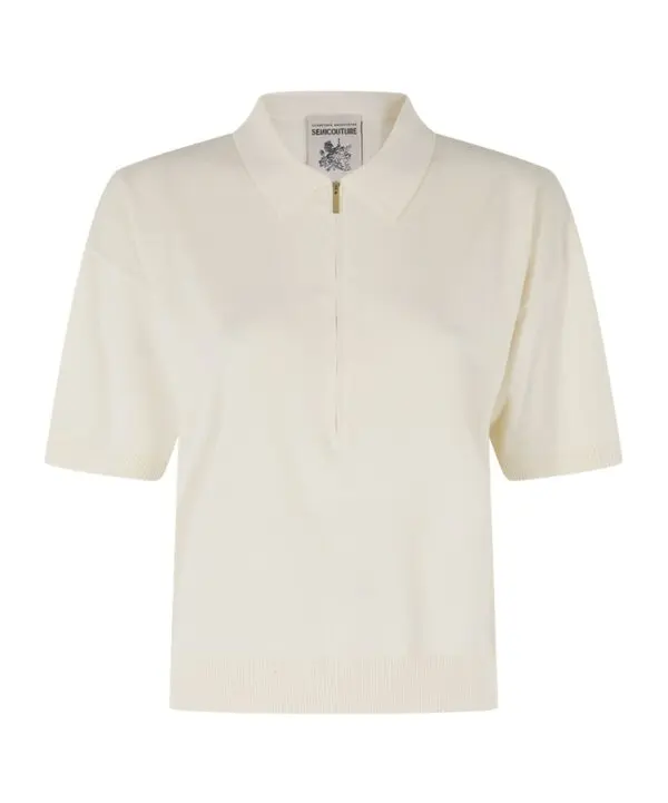 SEMICOUTURE Half-zip Polo Top