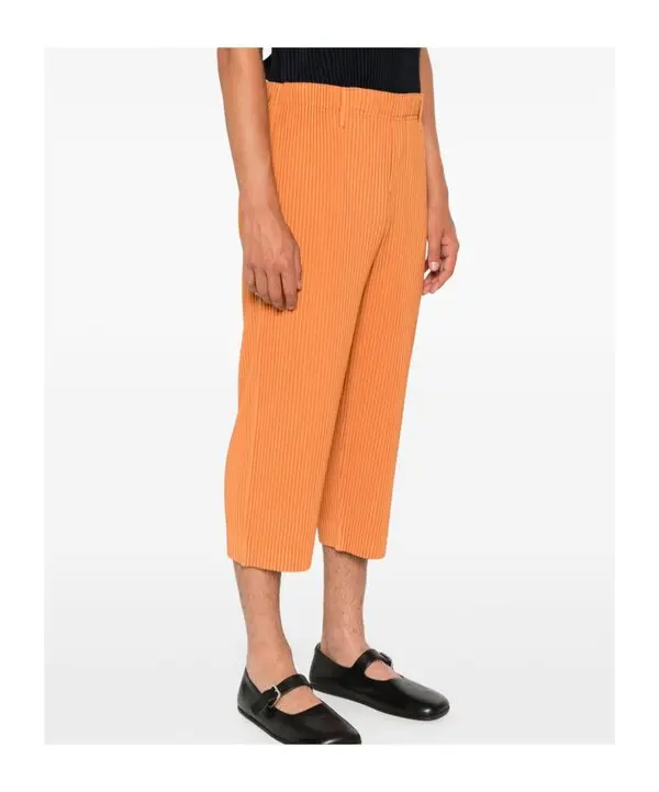 Issey Miyake Homme Plissé Cropped Plissé Trousers