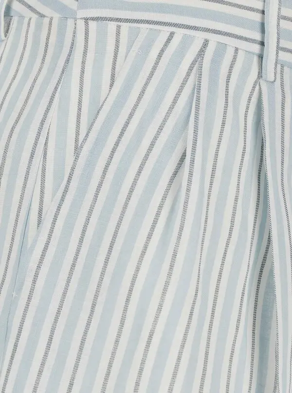 SEMICOUTURE High-waist Striped Shorts