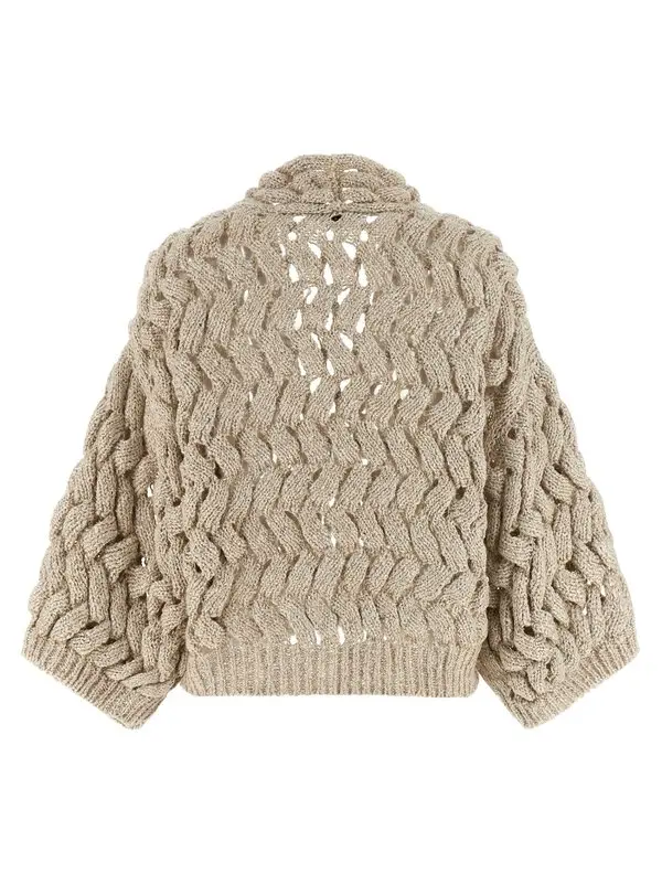 Brunello Cucinelli Chunky Knit Openwork Cardigan