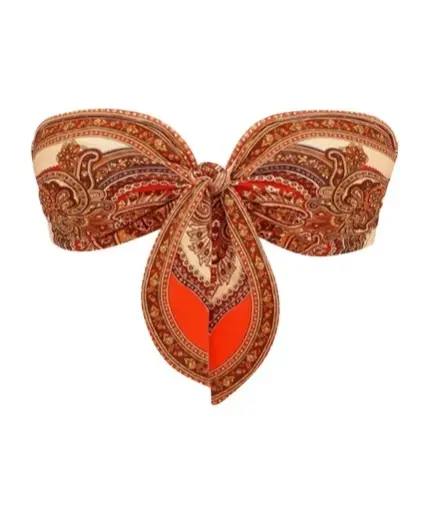 Zimmermann Mahon Scarf Tie Bikini Top - Brown