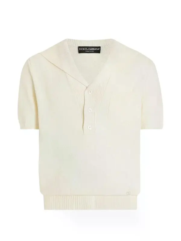 Dolce & Gabbana Cotton Polo Shirt - Neutrals