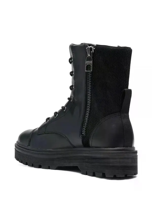 Versace Lace-up Leather Boots