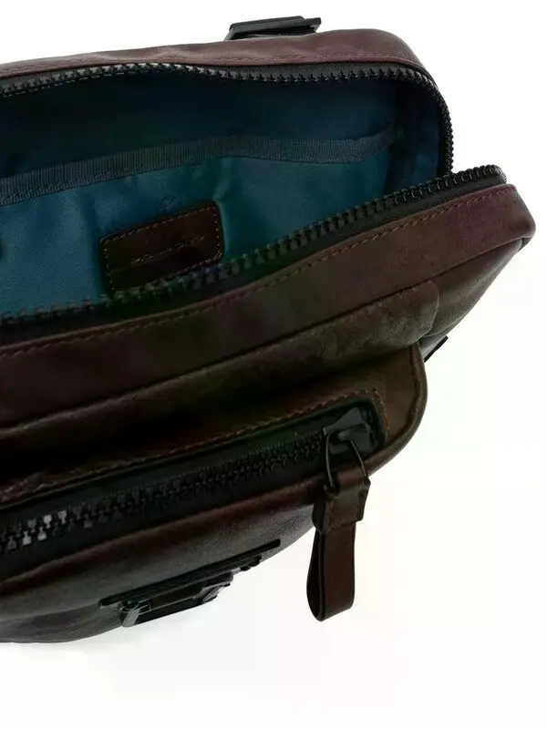 PIQUADRO Logo Plaque Messenger Bag