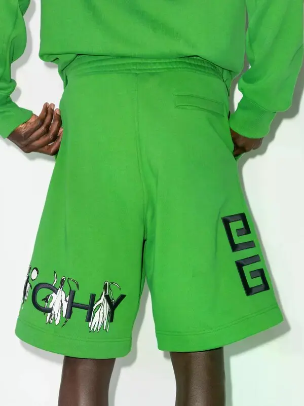 Givenchy X John Smith Logo Print Track Shorts