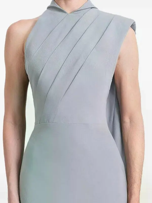 GEMY MAALOUF Padded-shoulder Cape Dress